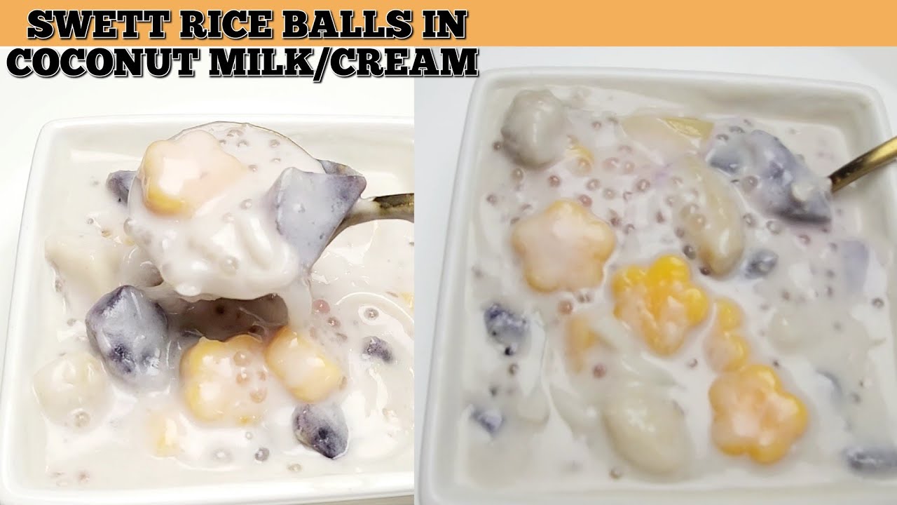 How to make Filipino Sweet Rice Balls in Coconut Milk/Cream ( Ginataang ...
