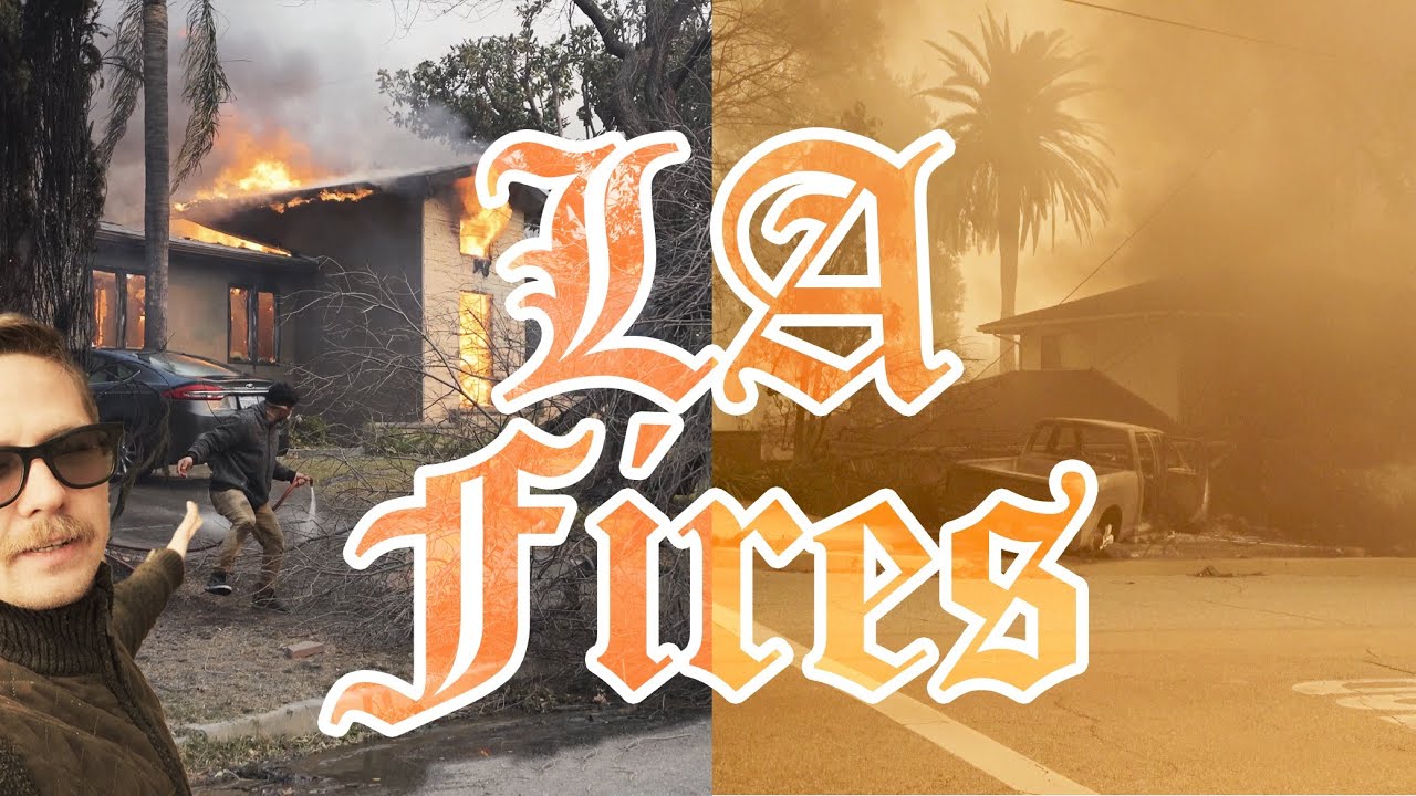 WALK THROUGH THE DISASTER LIVE LA FIRE BURNING - YouTube