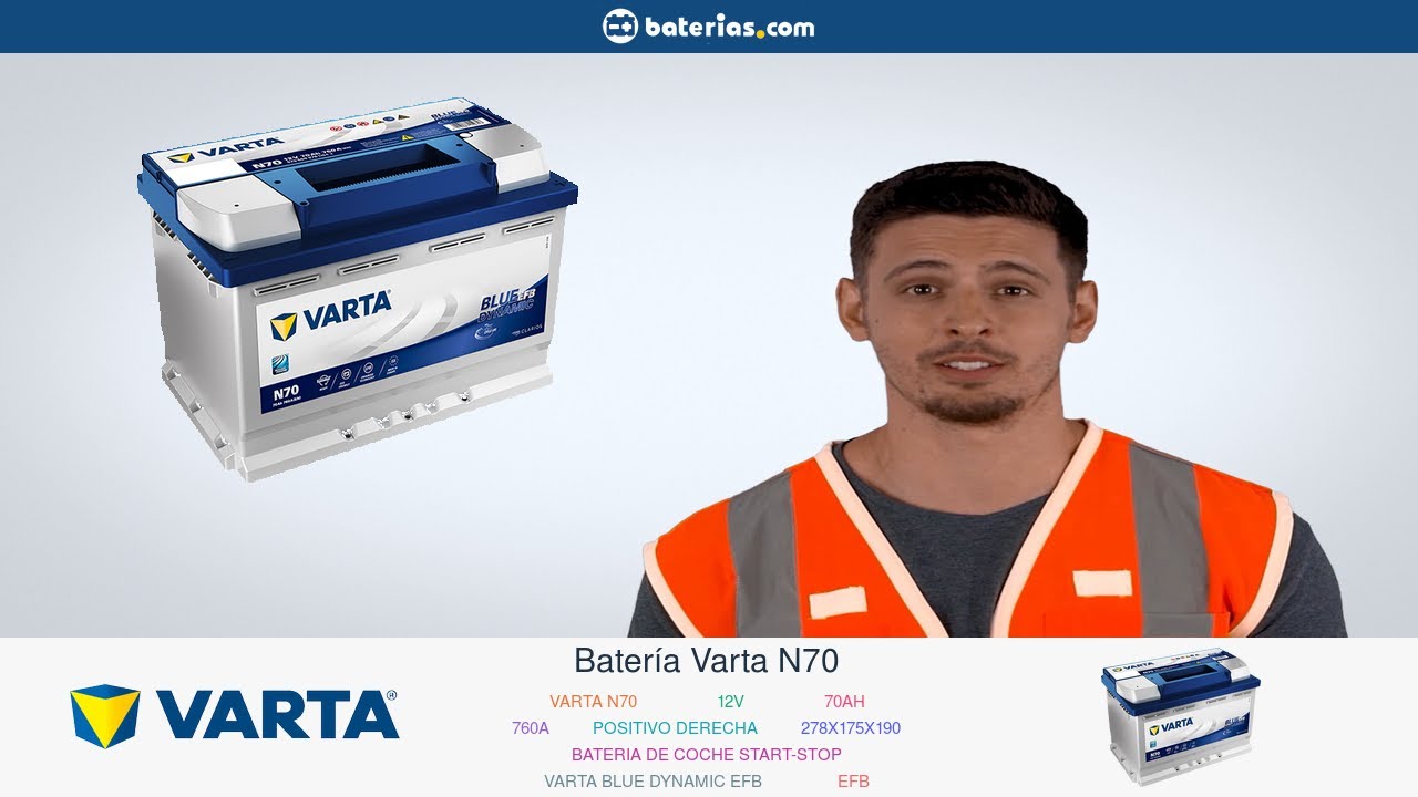 Batería Varta N70. Instalación y Mantenimiento baterias.com - YouTube