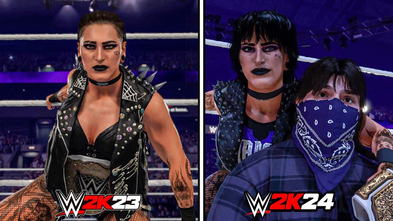 WWE 2K24: Biggest Graphics & Details Comparison - YouTube