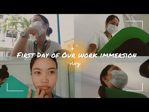 First Day of our Work Immersion!! - YouTube