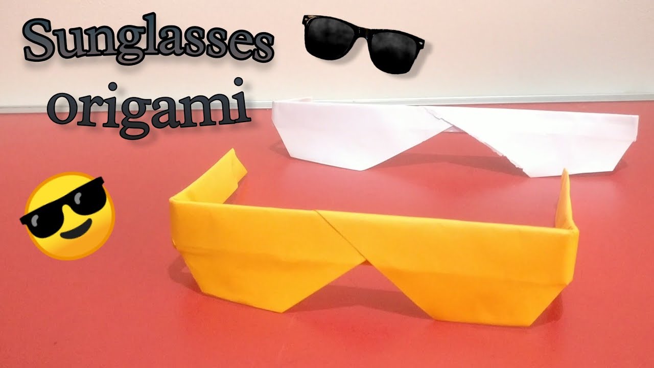 How to make Paper Sunglasses Origami?//Paper Sunglasses Origami #craft ...