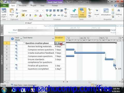 Project 2010 Tutorial Using Phases & Summary Tasks Microsoft Training Lesson 3.6 - YouTube