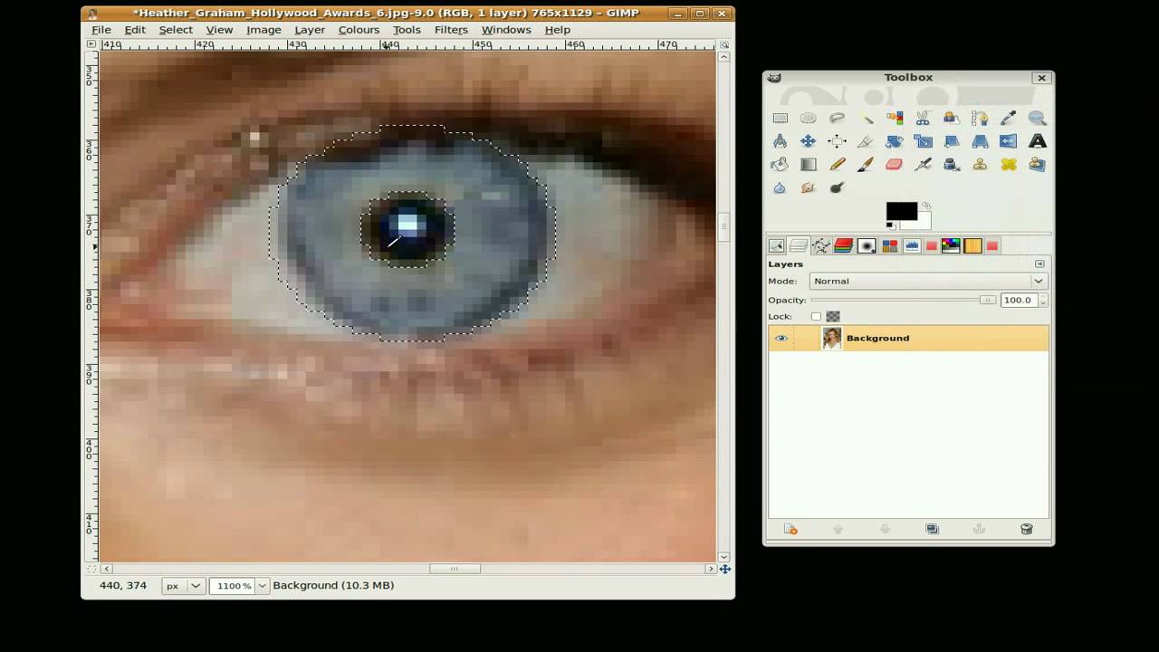 Gimp Tutorial Enhancing the eye in a photo - YouTube