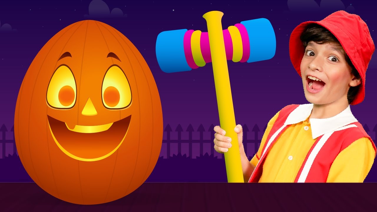 Surprise Eggs x 5 Little Ghosts - Boo Boo Song | BabyBillion Rhymes ...
