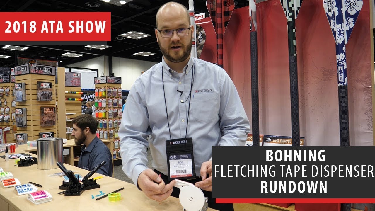 Bohning demonstrates their new Fletching Tape Dispenser - ATA Show 2018 ...