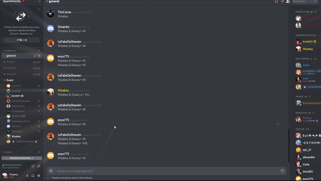 SPAM SUR DISCORD MERCI A TOUS! - YouTube