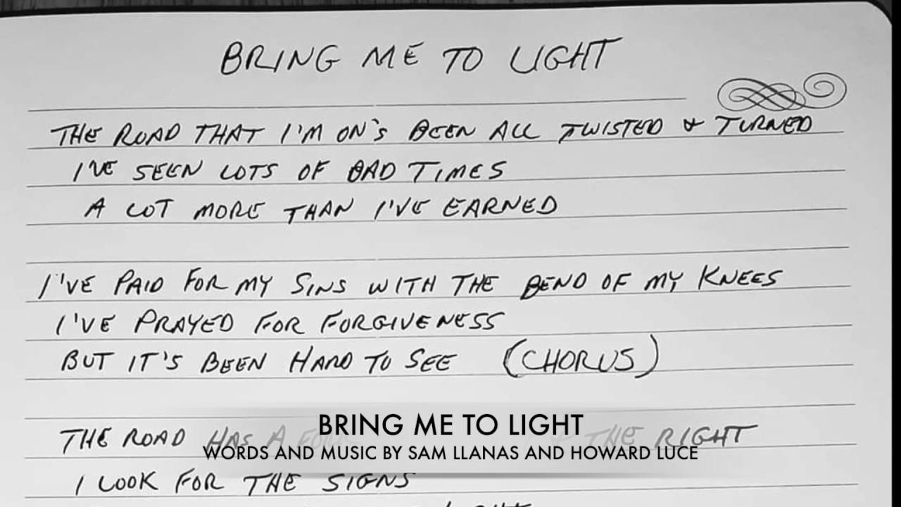 Bring Me To Light by Sam Llanas and Howard Luce - YouTube