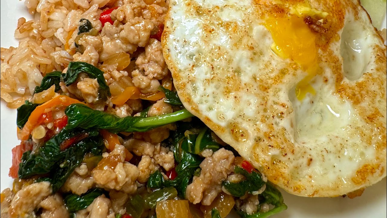 We’re making Thai Food | Pad Gra Pao - Spicy Thai Basil Chicken - YouTube