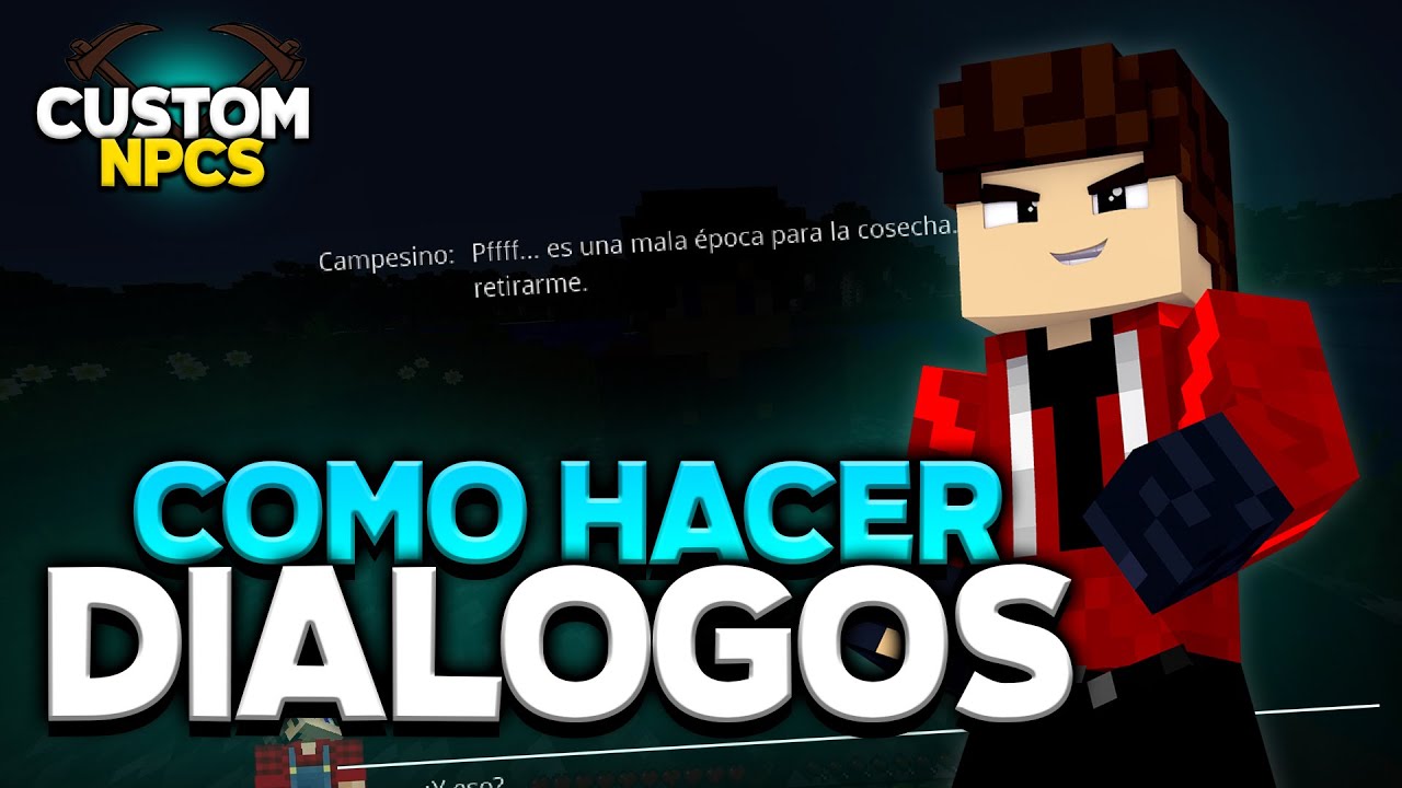 🔥 ¡¡COMO HACER UN **DIÁLOGO** EN MINECRAFT!! - Custom NPC Mod - YouTube