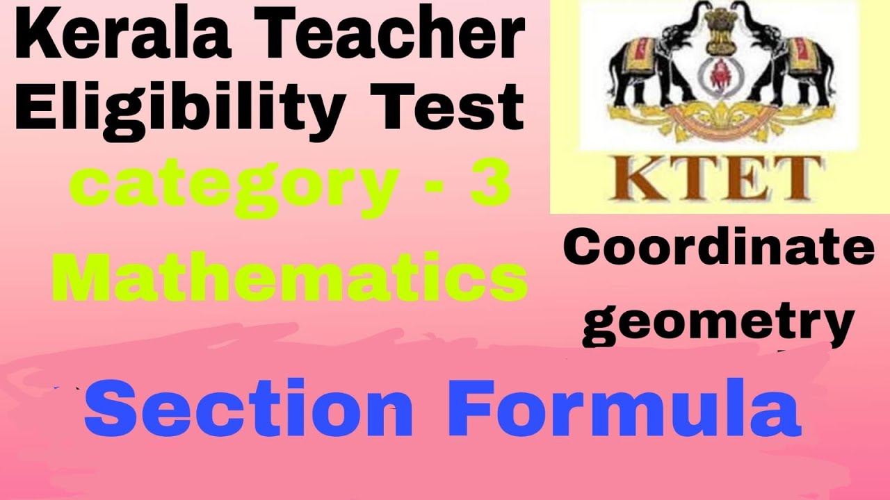 SECTION FORMULA | EXTERNAL AND INTERNAL DIVISION OF LINE SEGMENT ...