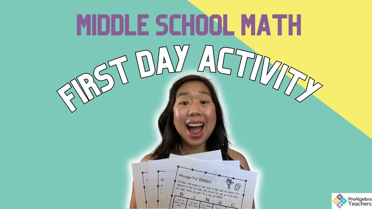 First Day Math Activity for Middle School - YouTube