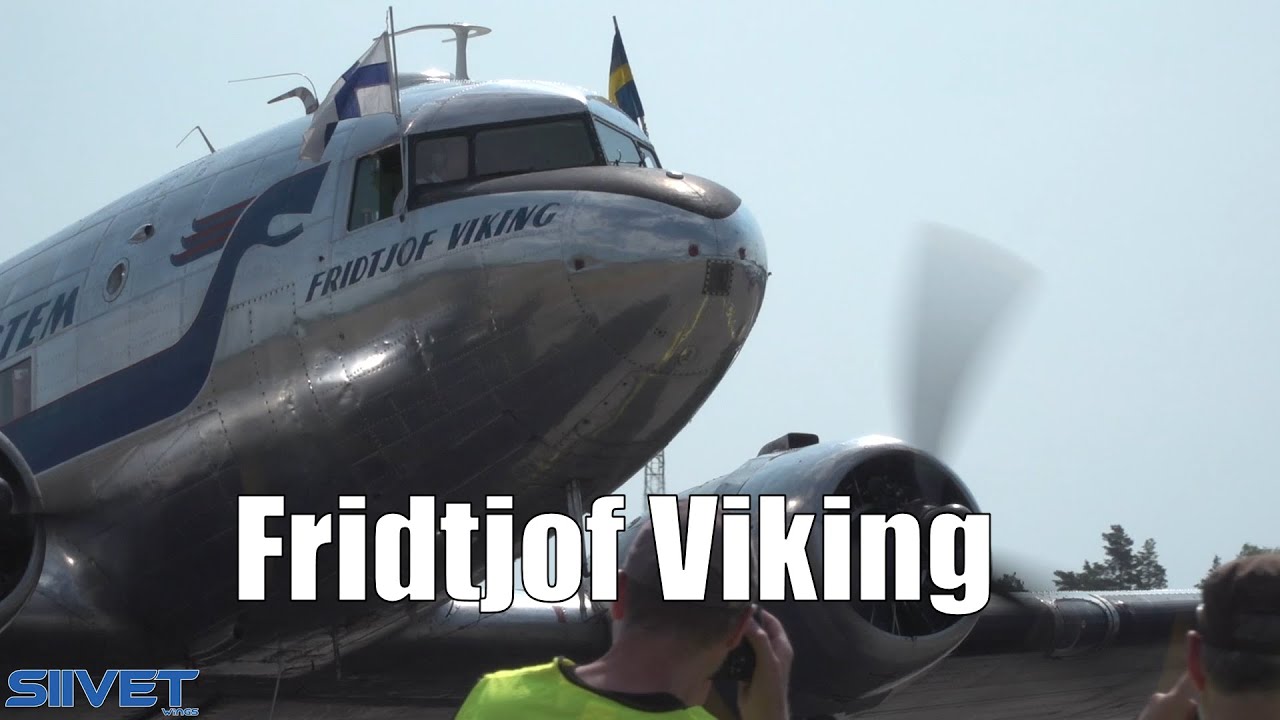 Fridtjof Viking DC-3 Taxi By - Turku 2023 - YouTube