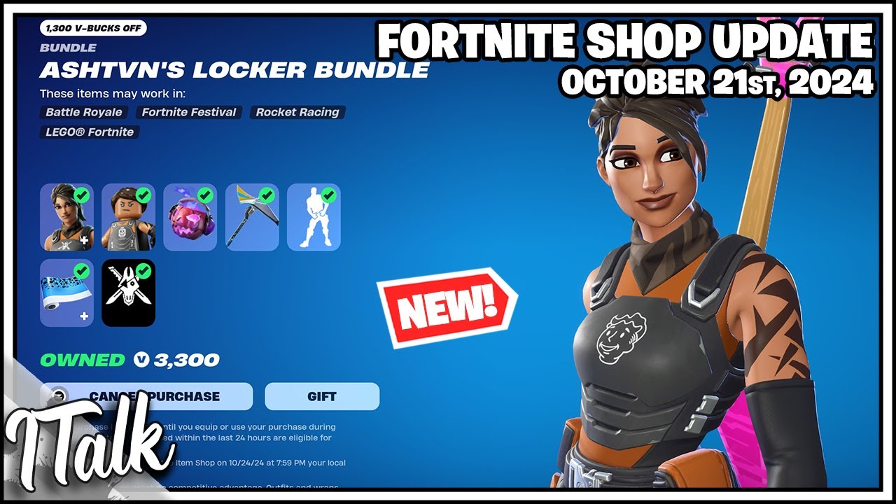 *NEW* ASHTVN'S LOCKER BUNDLE & EMOTE! Fortnite Item Shop [October 21st ...