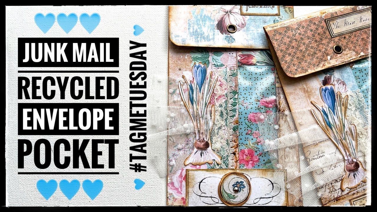 Junk Mail - Recycled Window Envelope Pocket #tagmetuesday - YouTube