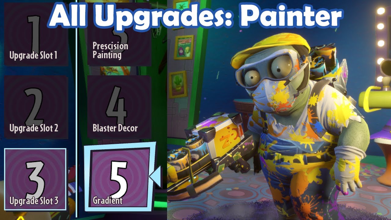All Upgrades: Painter - Loads of Variants PvZ Gw2 Mod - YouTube