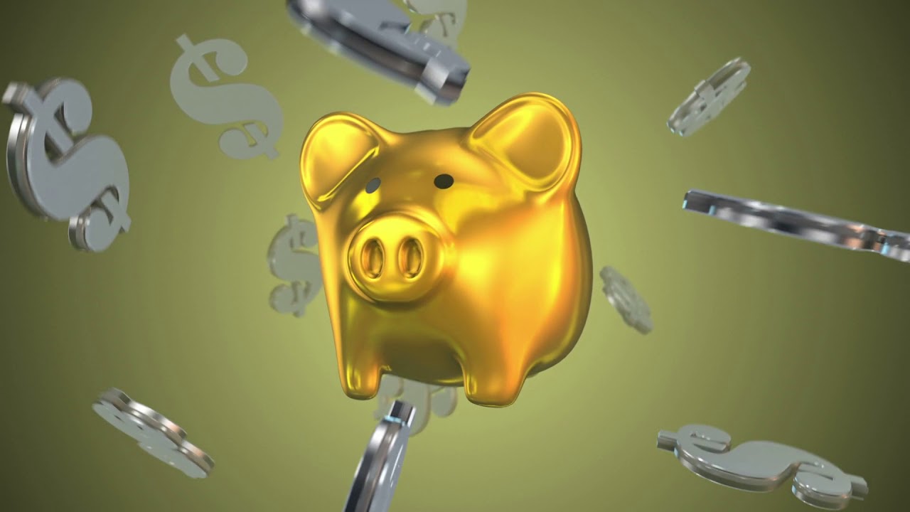 Pixabay | piggy bank dollars flying money | Video HD - YouTube