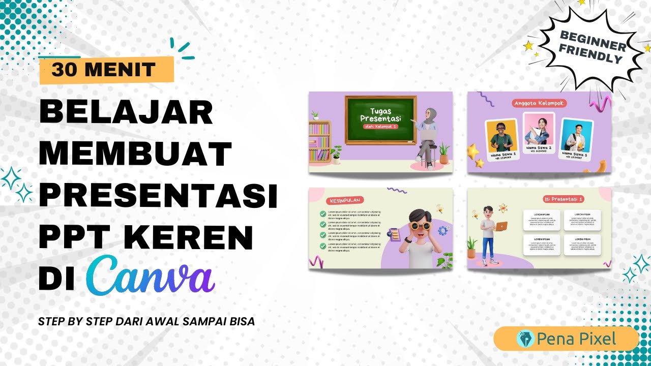 Cara Membuat Presentasi Powerpoint yang Menarik dengan Canva Untuk Pemula - YouTube