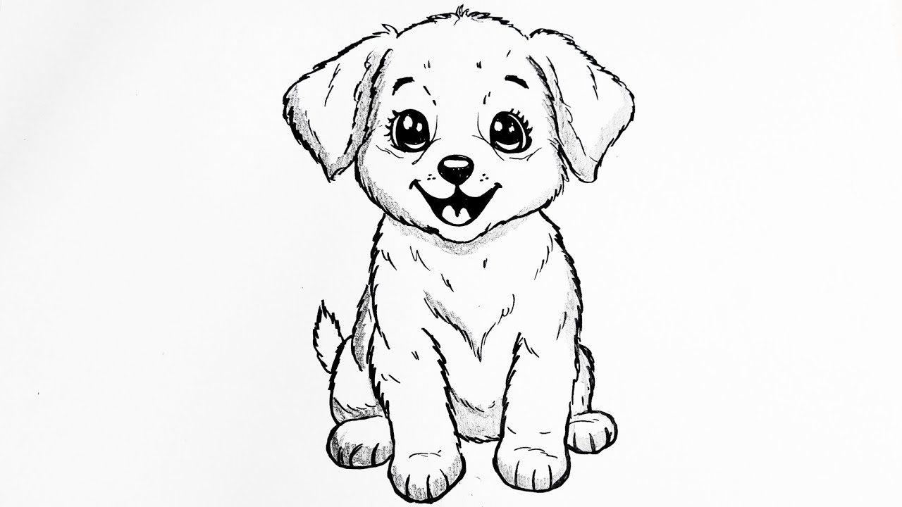 How to Draw a Cute Dog Step by Step | Easy Drawing Tutorial for ...