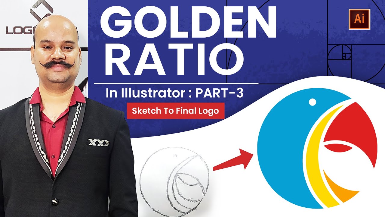 Golden Ratio & Logo Designing From Sketch to Final Logo In Illustrator ...