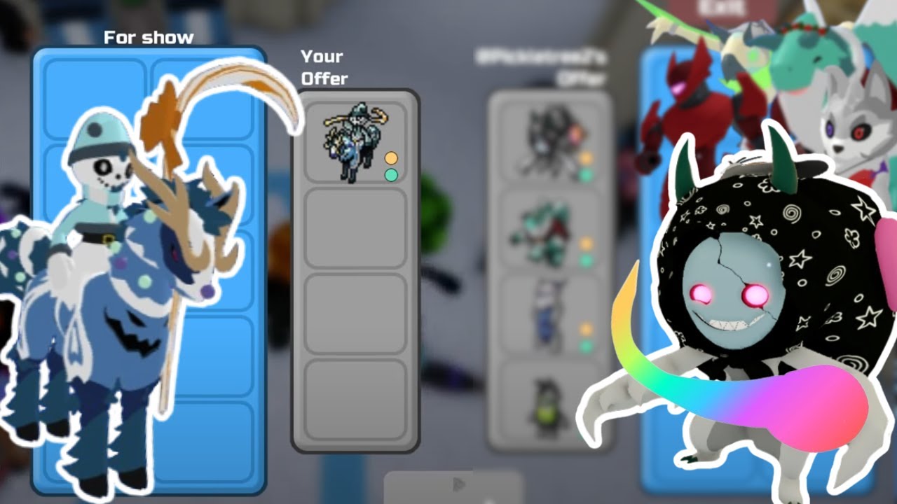 I traded my Gamma Christmas Nevermare for Rainbow Wisp Mimask and more ...