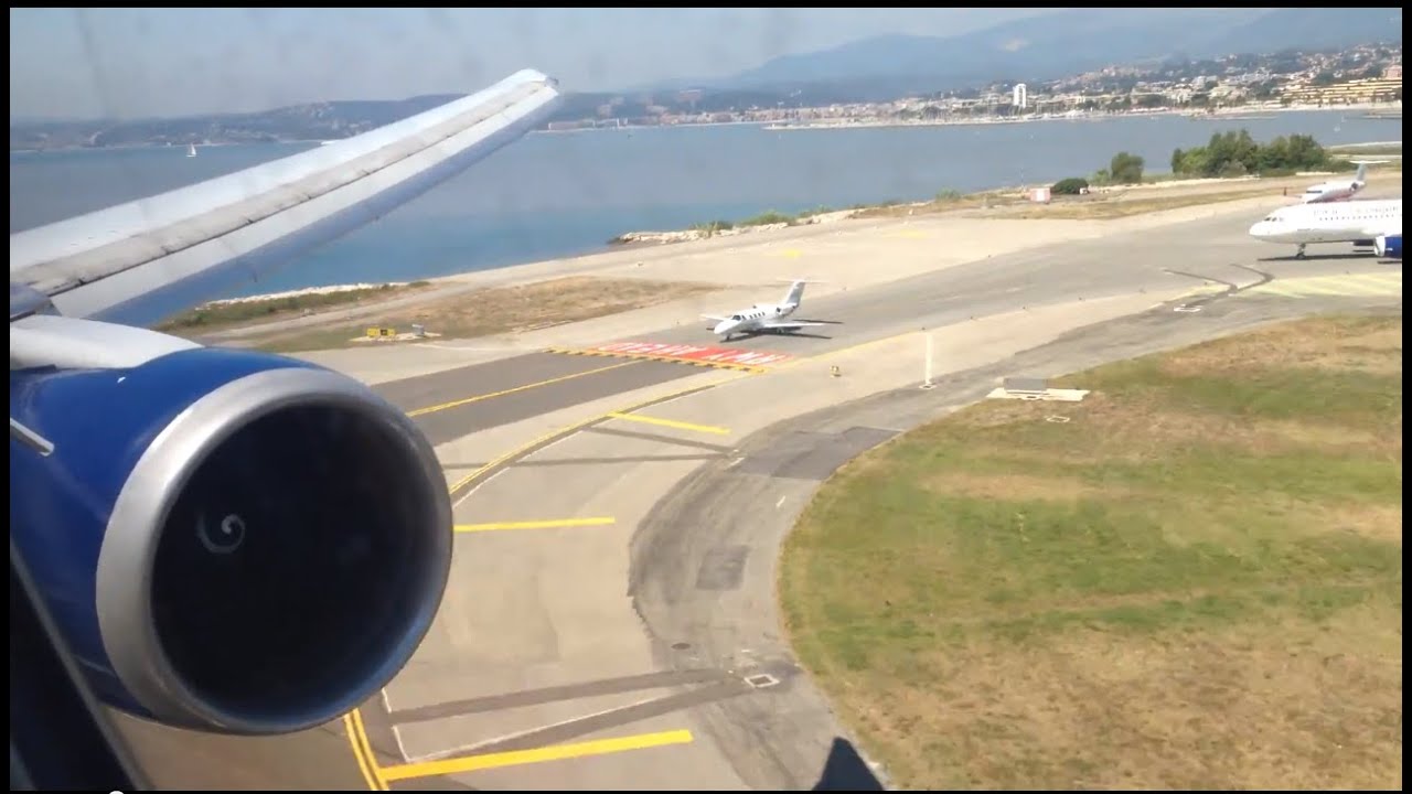 Delta Boeing 767-400 Landing and Taxi to the Gate at Nice Côte d'Azur ...