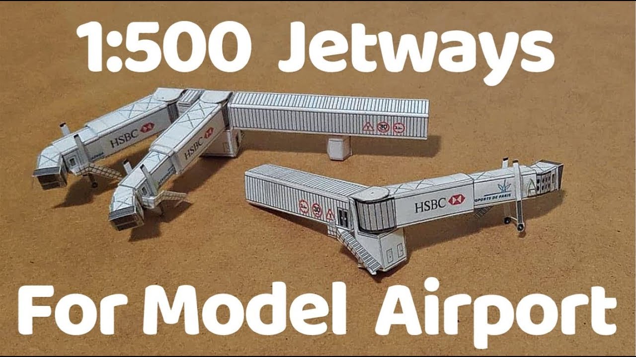 How I customed jetways for my 1:500 model airport (for free!) - YouTube