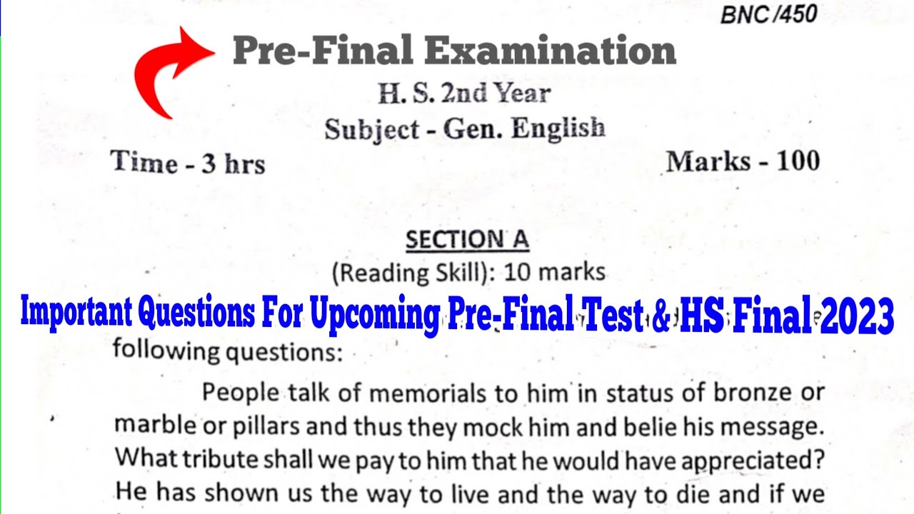 English Pre Final Test Question Paper HS 2nd Year Final Exam 2023 english-pre-final-test-question-paper-hs-2nd-year-final-exam-2023