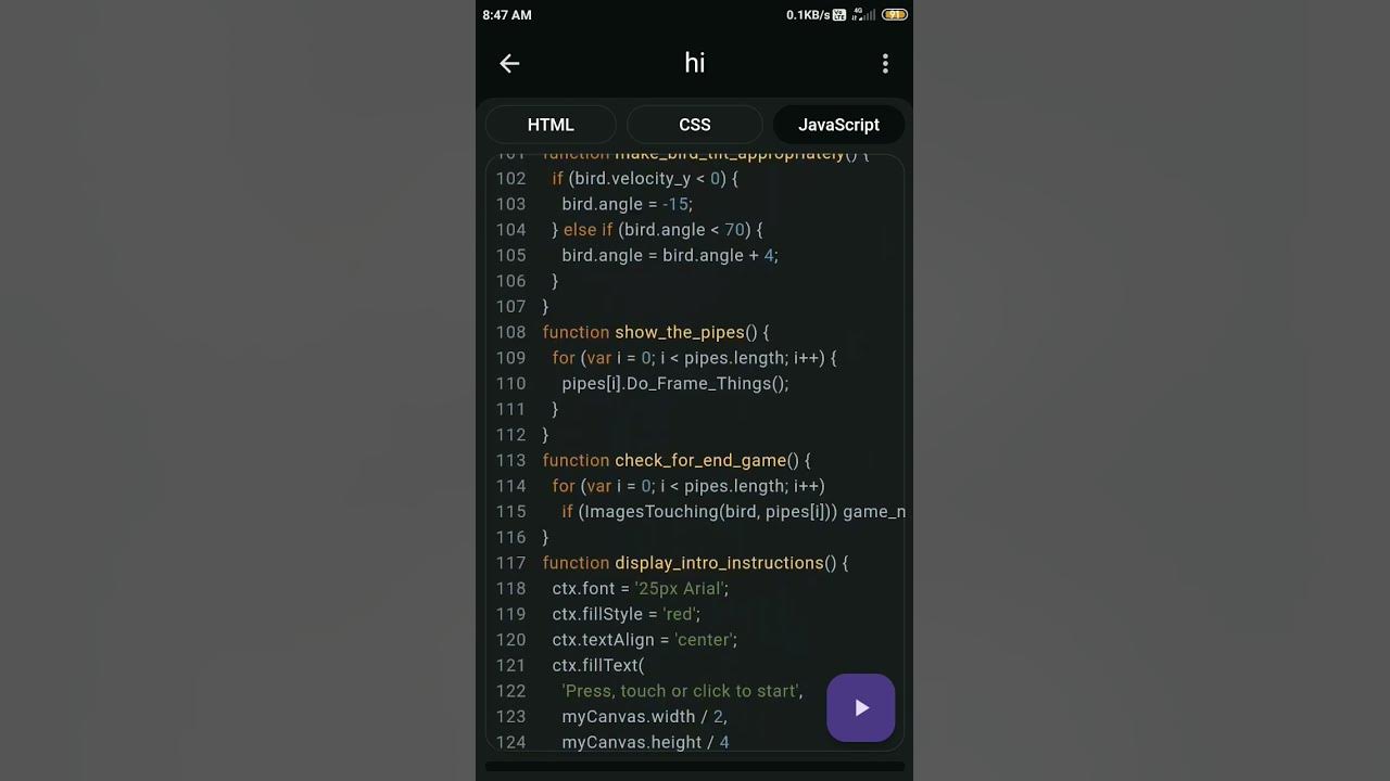To Make A Flappy Bird Game By Using Html Css And Js Codingviral