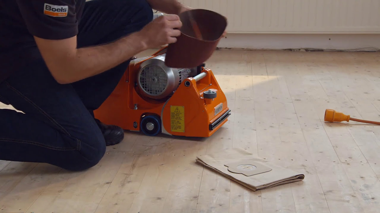 Hoe werkt een parketschuurmachine? - YouTube