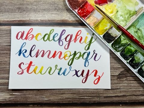 Calligraphy in Watercolor - YouTube