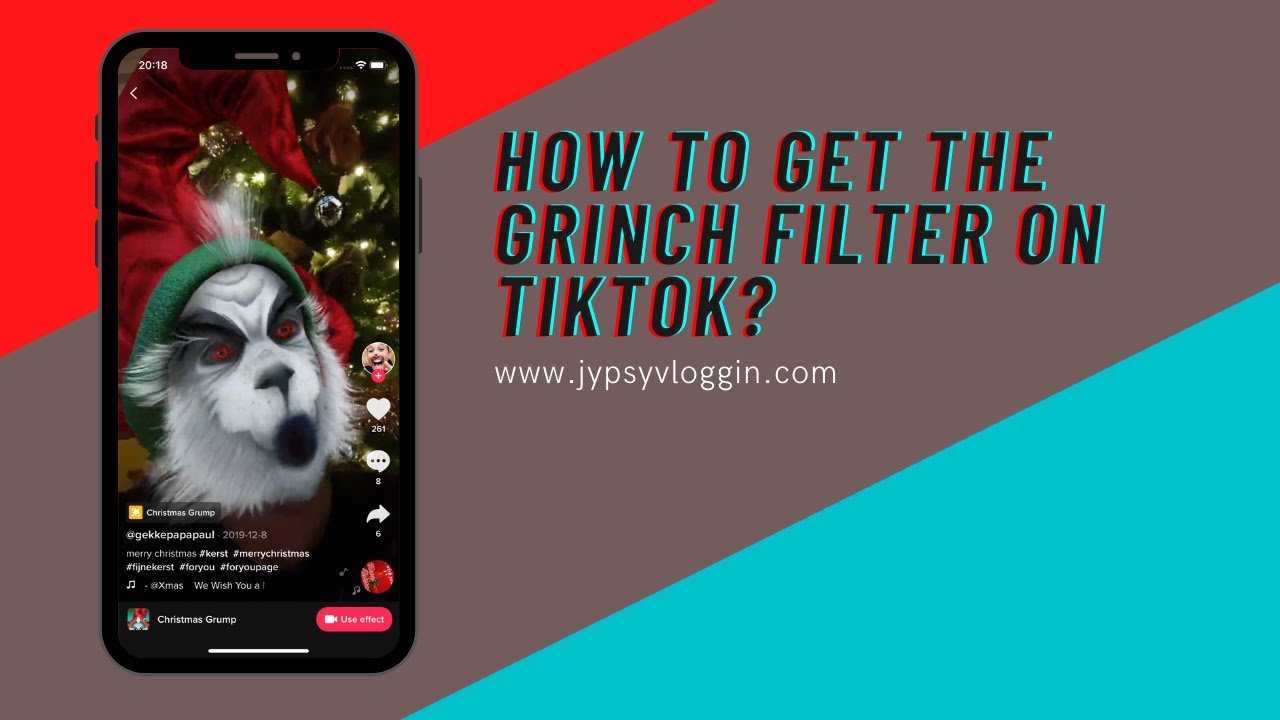 How to get the Grinch filter on TikTok - YouTube