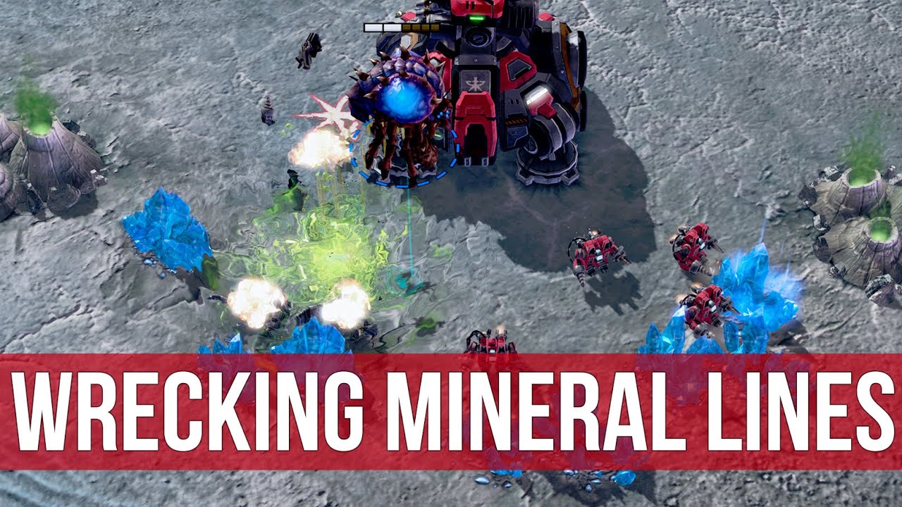 StarCraft 2: Legacy of the Void - Baneling Dropping Mineral Lines ...