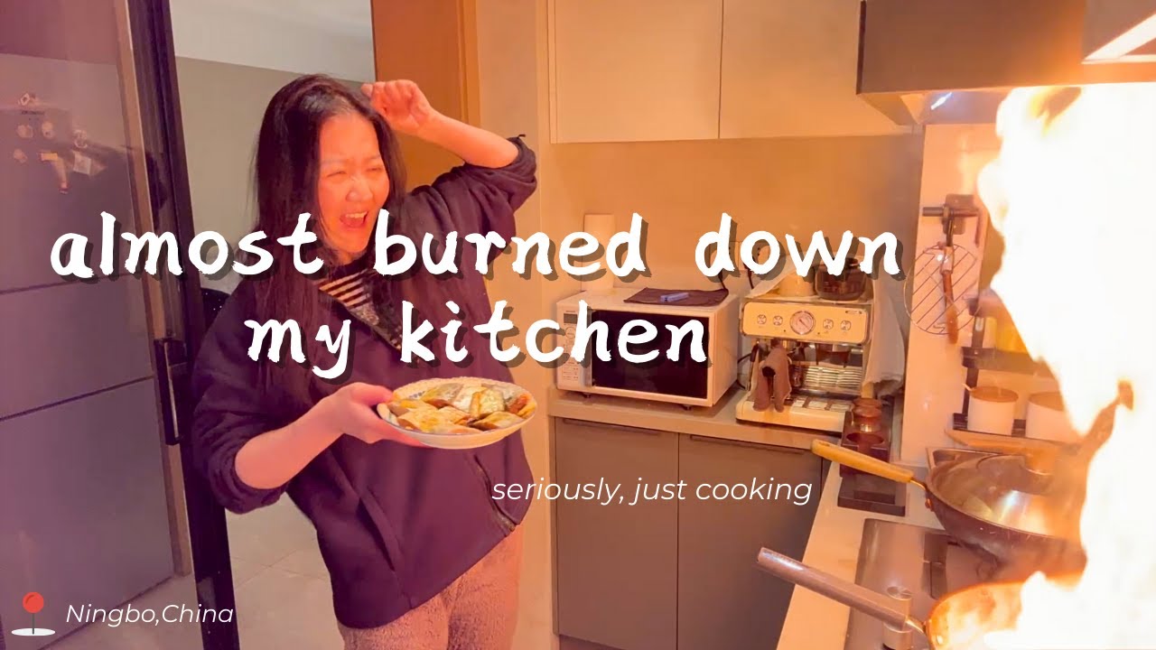 🔥 almost burned down my kitchen🔥 I just trying to make myself a dinner🍽 ...