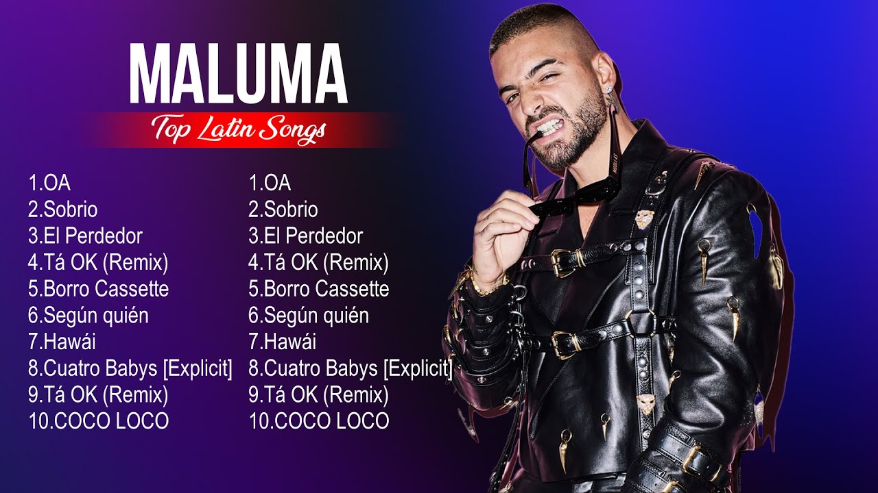 Maluma Latin Songs 2024 - Top 10 Best Songs - Greatest Hits - Full ...