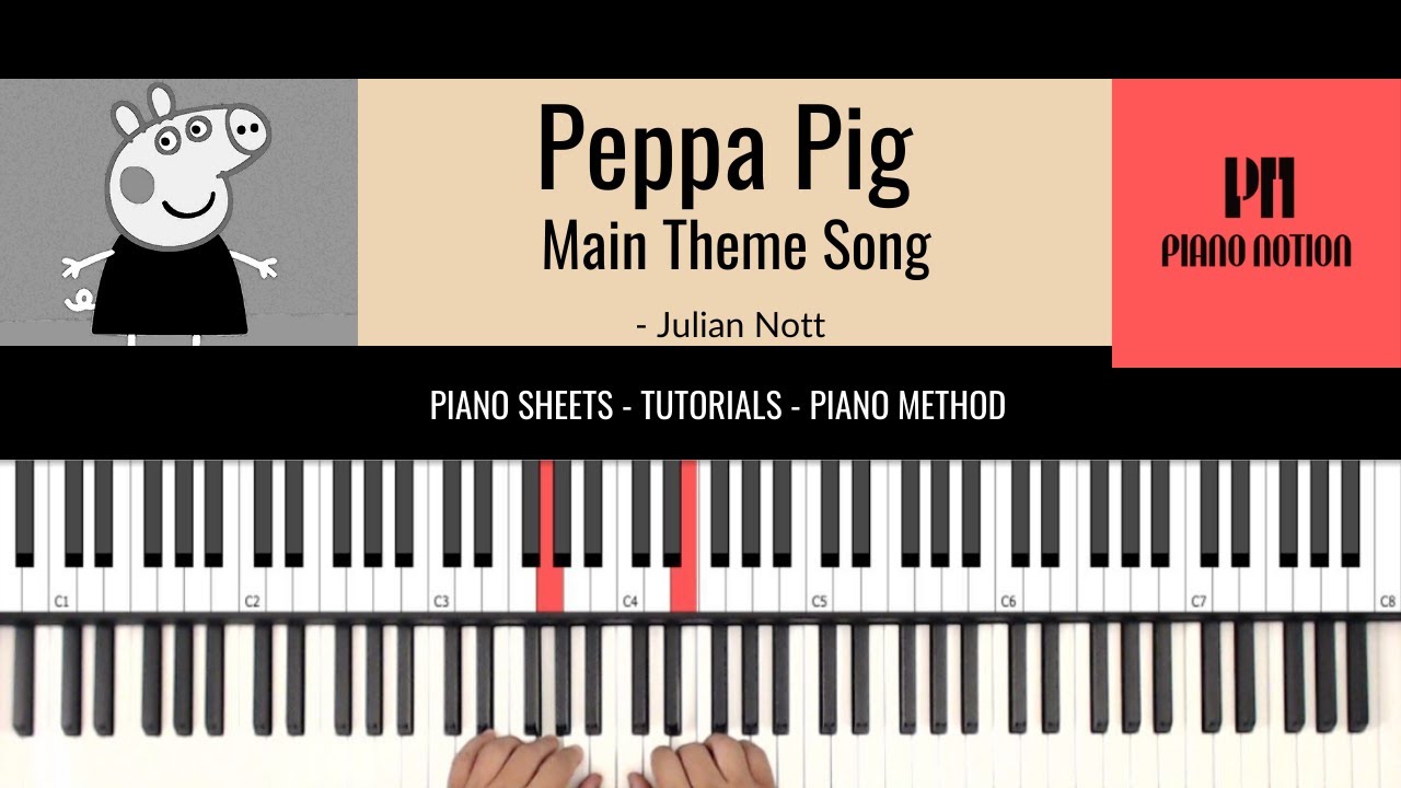 Peppa pig - Main Theme - Easy beginner version for kids (Sheet Music ...