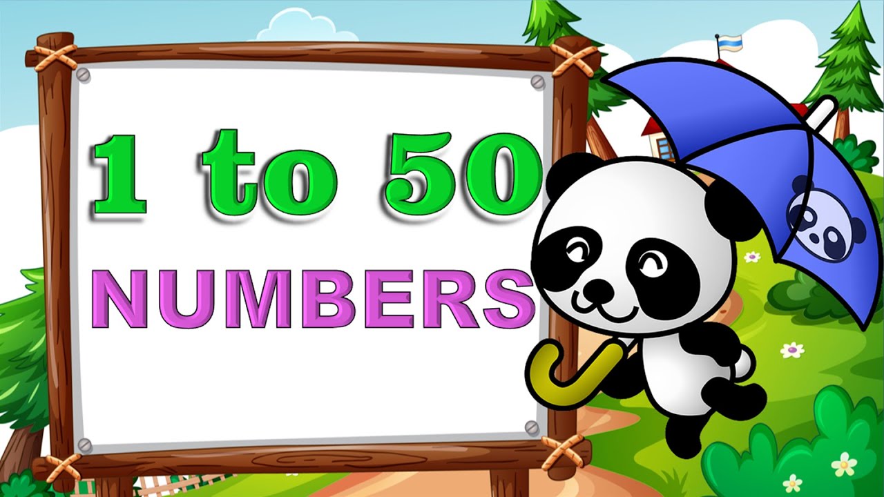 Learn Numbers 1 To 50 | Number Name & Spelling | 12345 Numbers Song ...