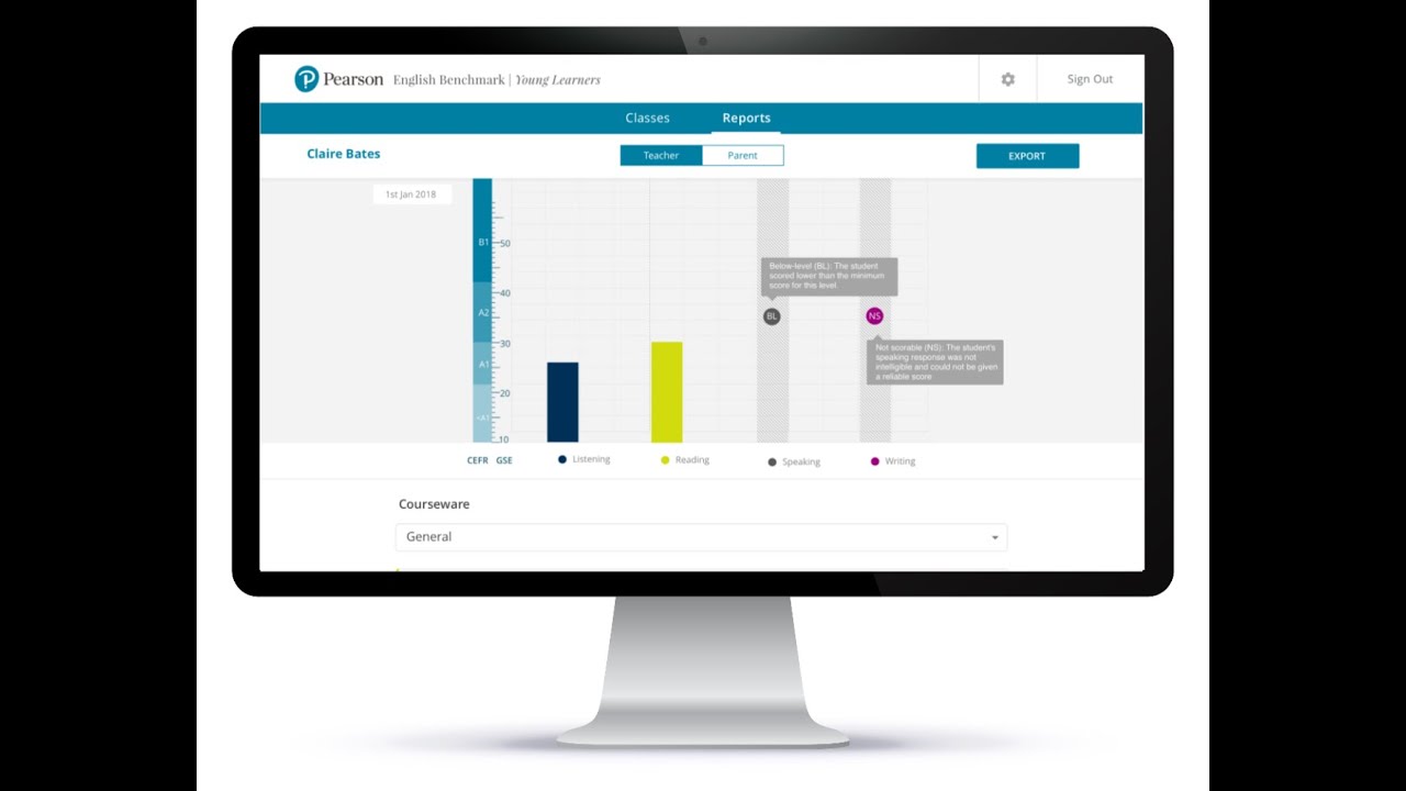 English Benchmark Young Learners - Scoring Features in School Portal ...