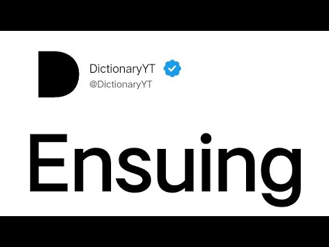 Ensuing Meaning in English - YouTube