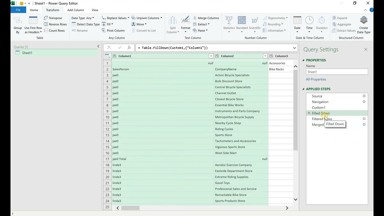 Powerquery 012 Ứng Dụng Unpivot Level 2 Youtube