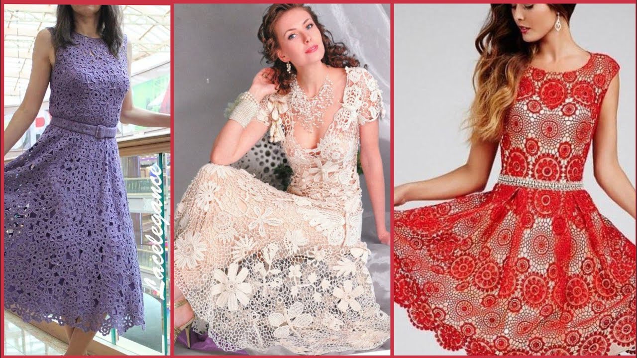 V & Round Neck Net A-line Frocks Designs For Women - YouTube