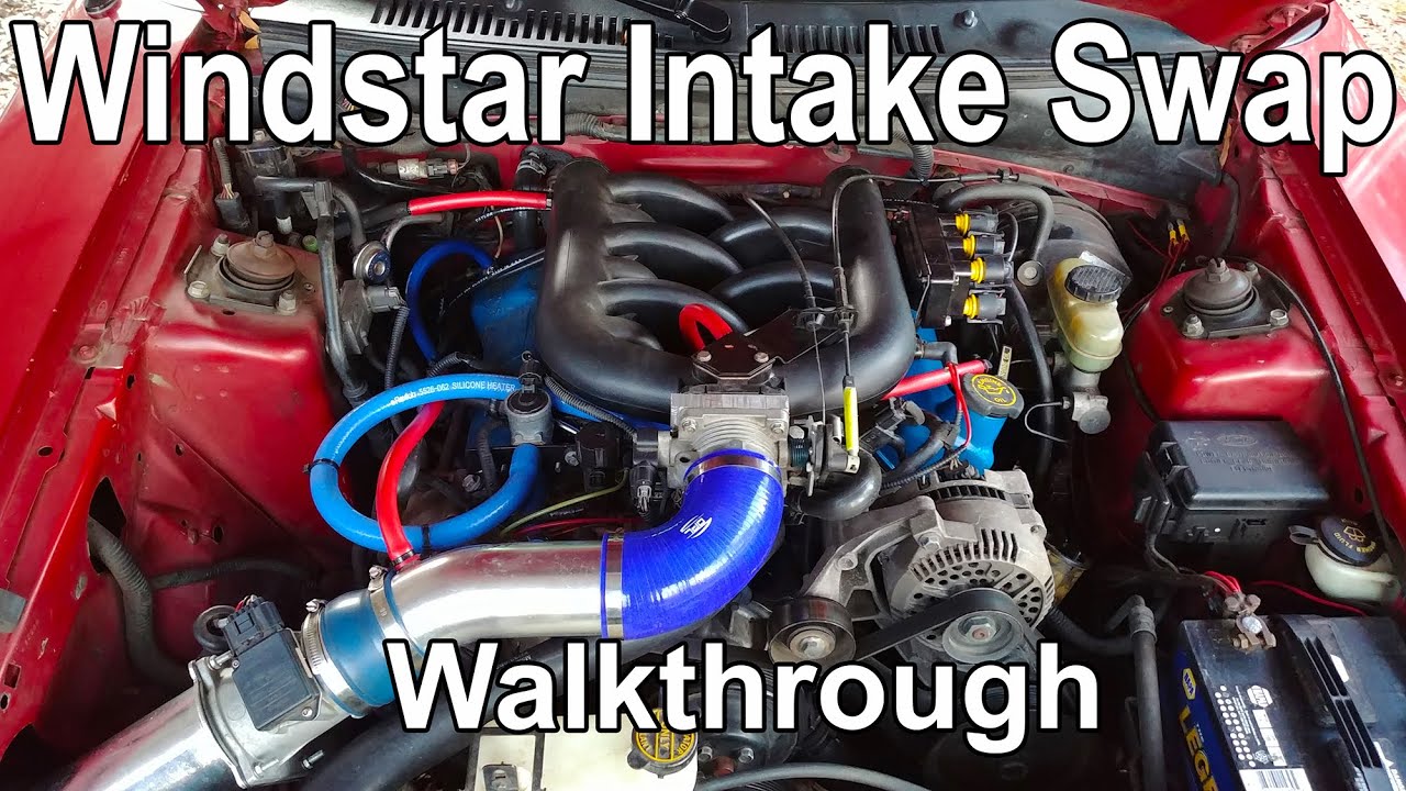 Windstar Intake Swap Walkthrough 99-04 Mustang V6 - YouTube