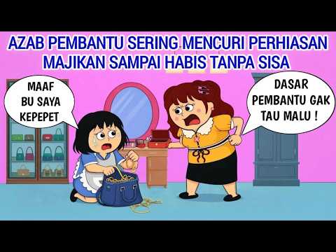 AZAB PEMBANTU SERING MENCURI PERHIASAN MAJIKAN SAMPAI HABIS TANPA SISA | ANIMASI AZAB