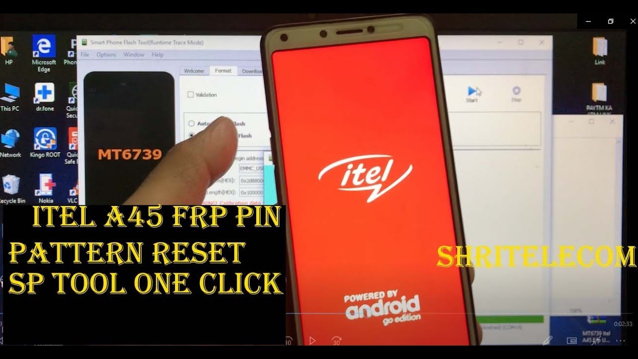Itel A45 FRP Android-8.1 Oreo Reset SP Tool One Click 2019 - YouTube