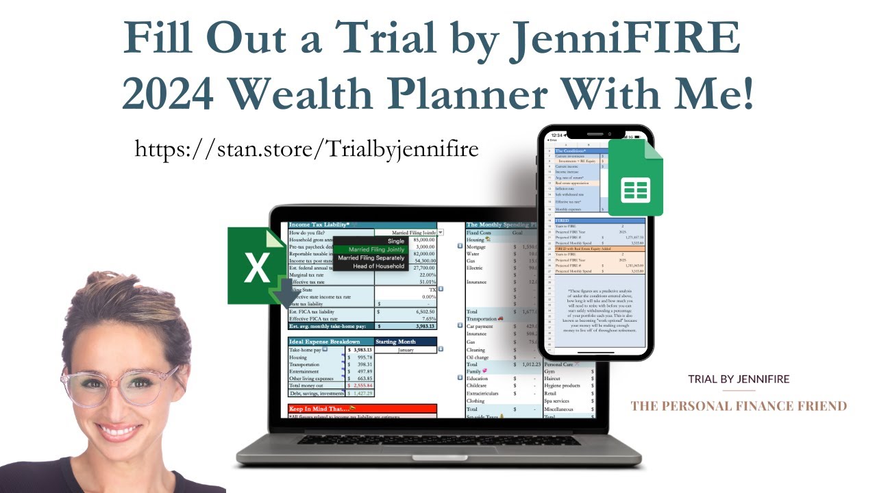Fill Out a Trial by JenniFIRE 2024 Wealth Planner With Me - YouTube