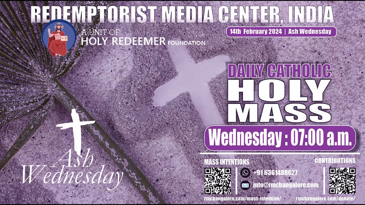 Catholic Holy Mass - 14th February 2024, Ash Wednesday - YouTube