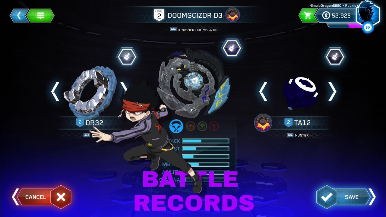 Krusher Doomscizor:Beyblade Burst App Battle Records - YouTube