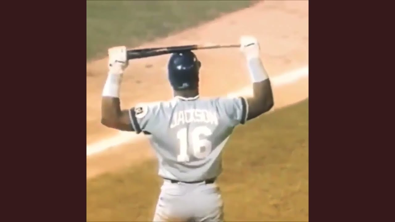 Bo Jackson Breaks Bat Over His Head Youtube