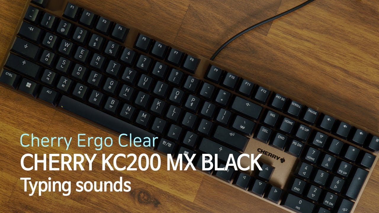 [광고] CHERRY KC200 MX BLACK 변형 백축 타건사운드 - YouTube