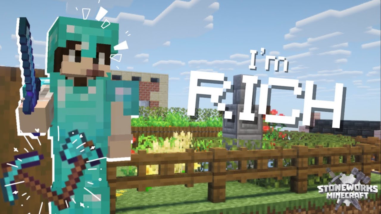 Full Diamond! 💎 Minecraft Stoneworks EP. 2 - YouTube